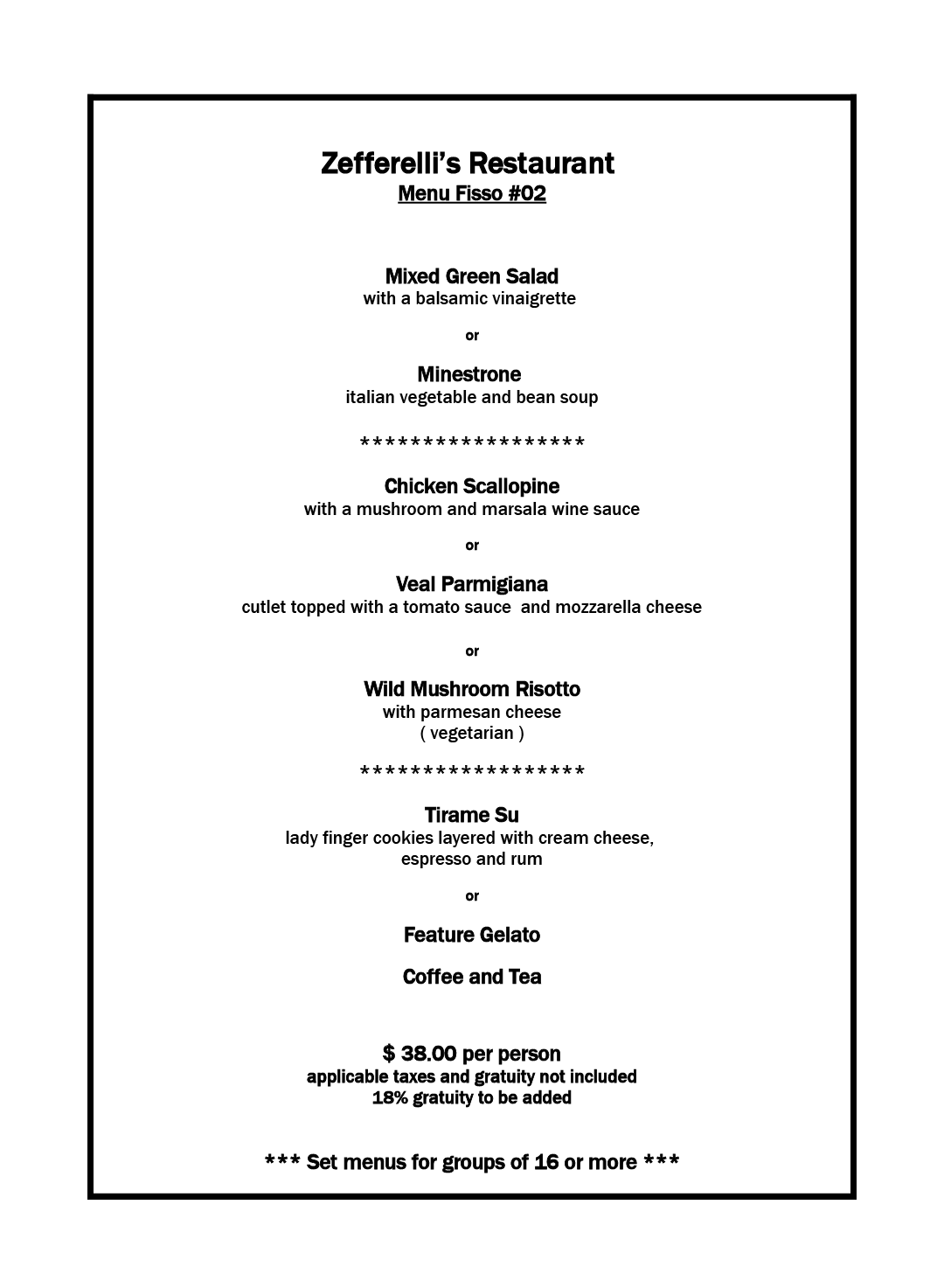 Zefferellis Spaghetti Joint