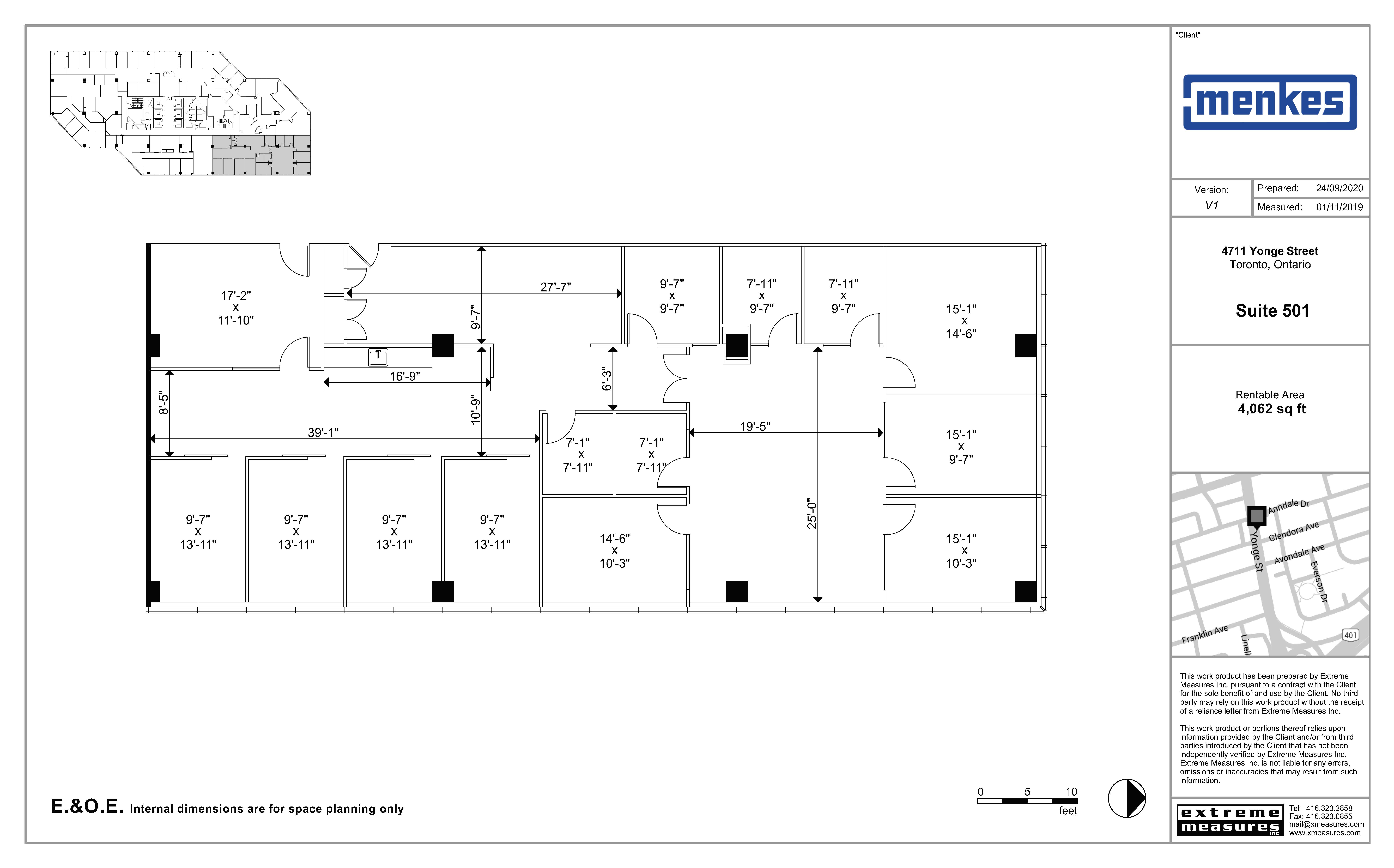 Suite 501 Floorplan | 4711 Yonge Street