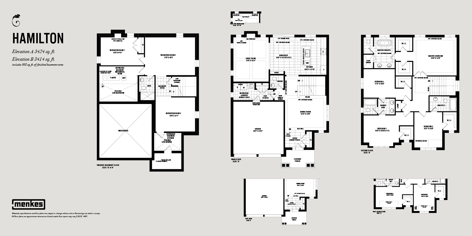 Hamilton Floorplan | Glen Ashton Estates